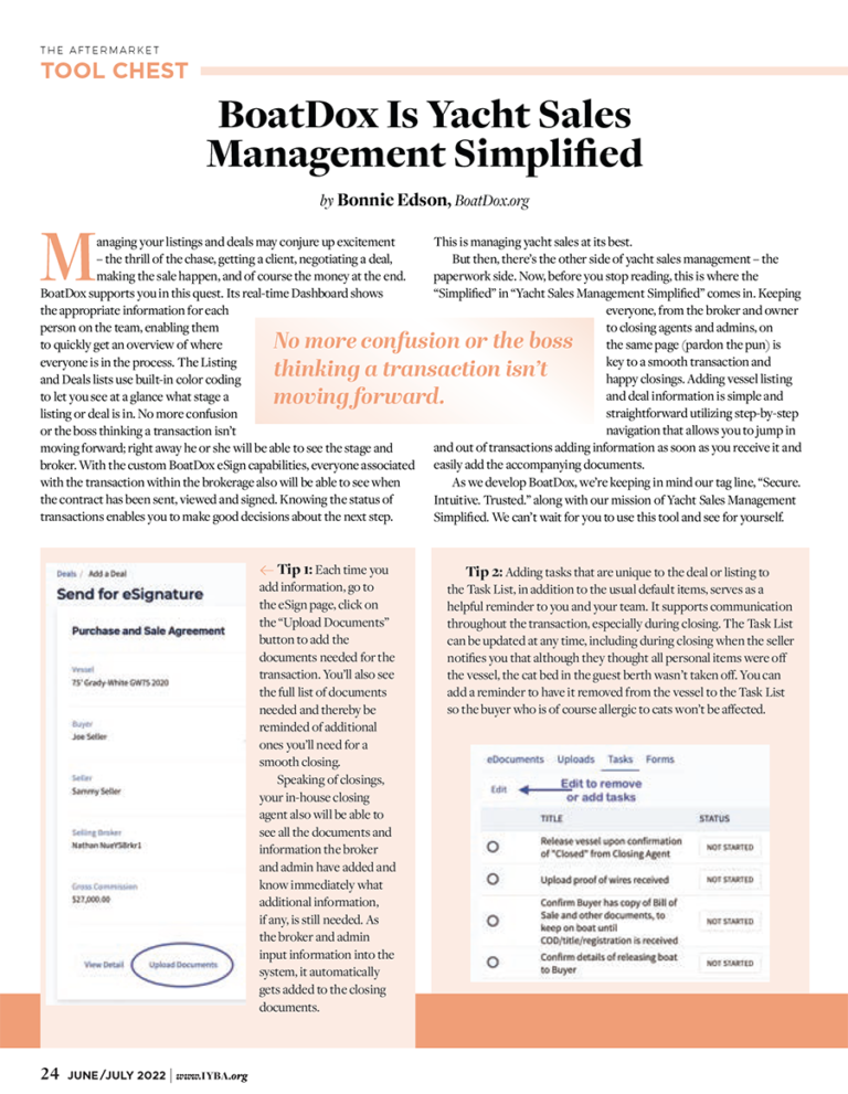 BoatDox Is Yacht Sales Management Simplified – BoatDox